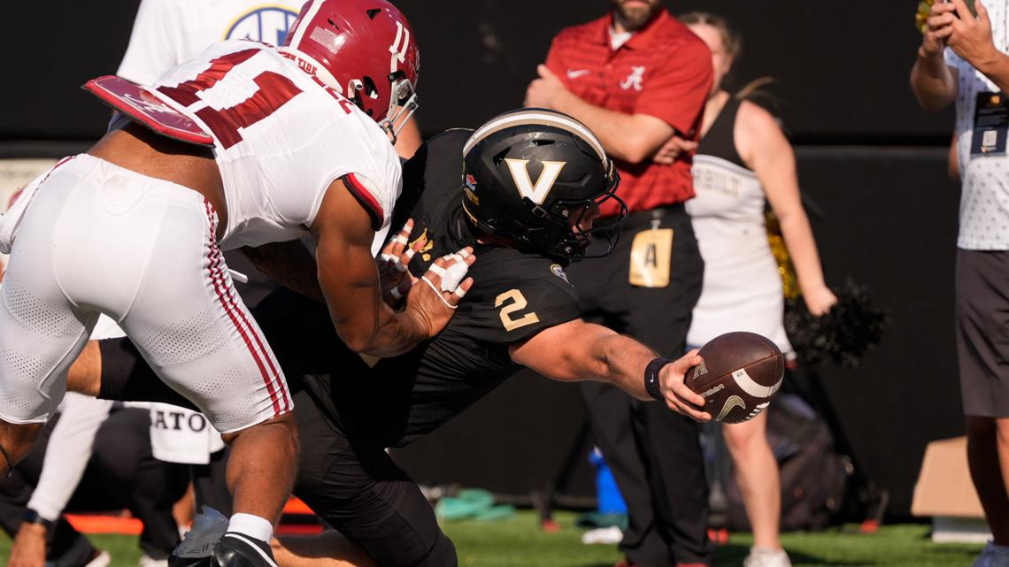 Alabama football, ranked No. 1, loses to unranked Vanderbilt | thv11.com