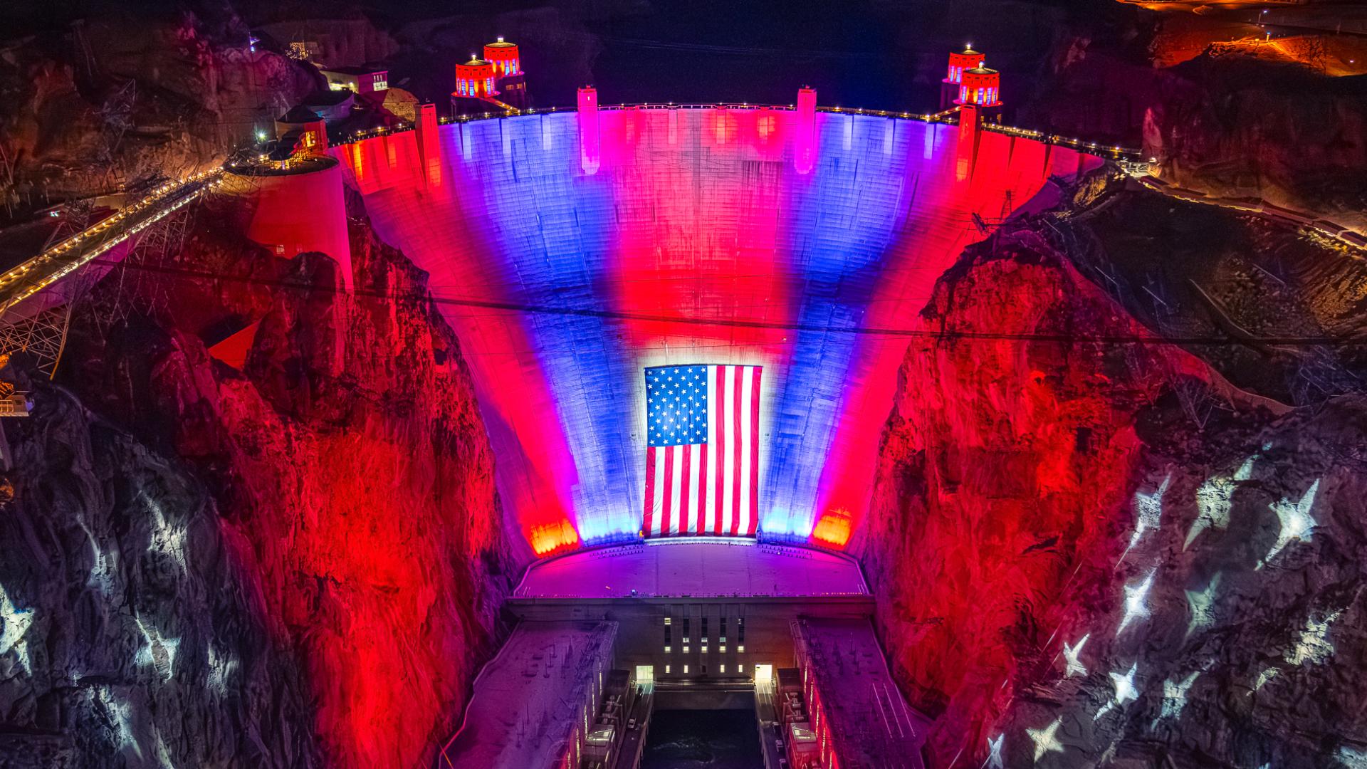 Massive 300-foot U.S. flag draped over Hoover Dam for America's 250th ...