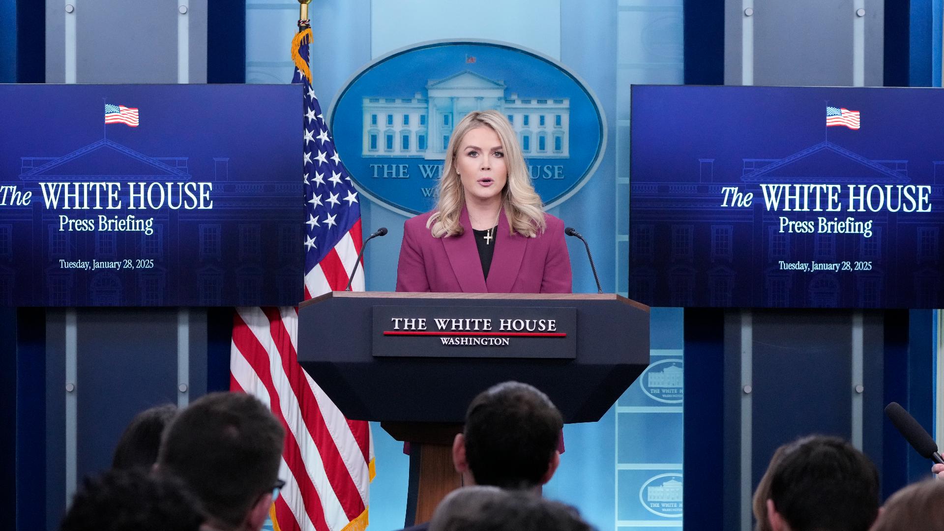 Karoline Leavitt, Trump's new press secretary, gives first press briefing | thv11.com