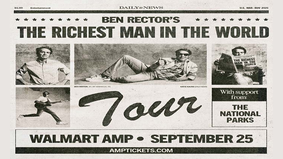 Ben Rector to play show in Rogers | thv11.com