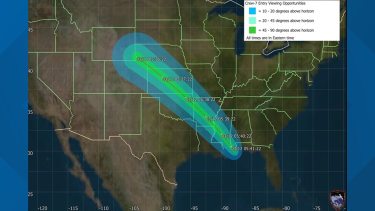 SpaceX's Dragon reentry to earth seen in Arkansas skies | thv11.com