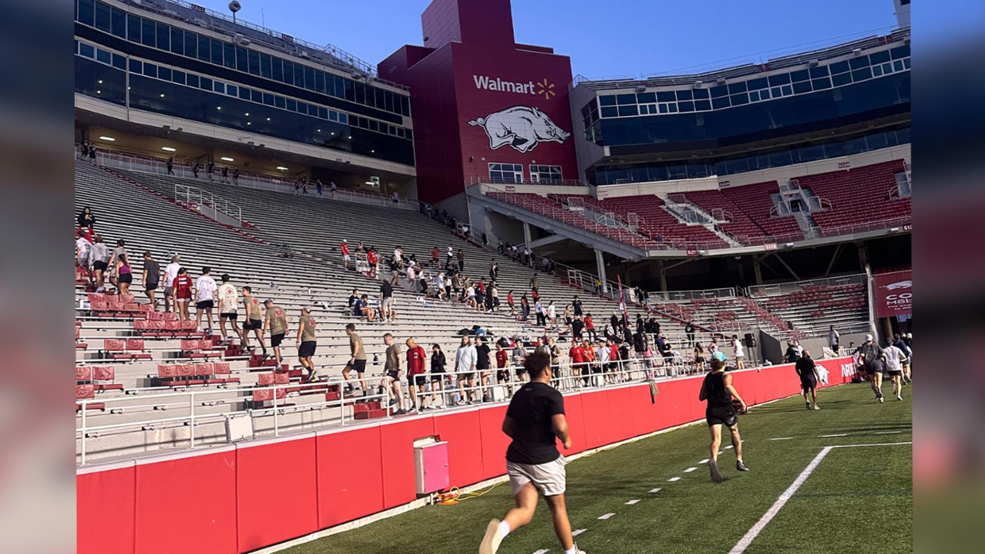 9/11 stair climb held at Razorback stadium remembering 9/11 | thv11.com