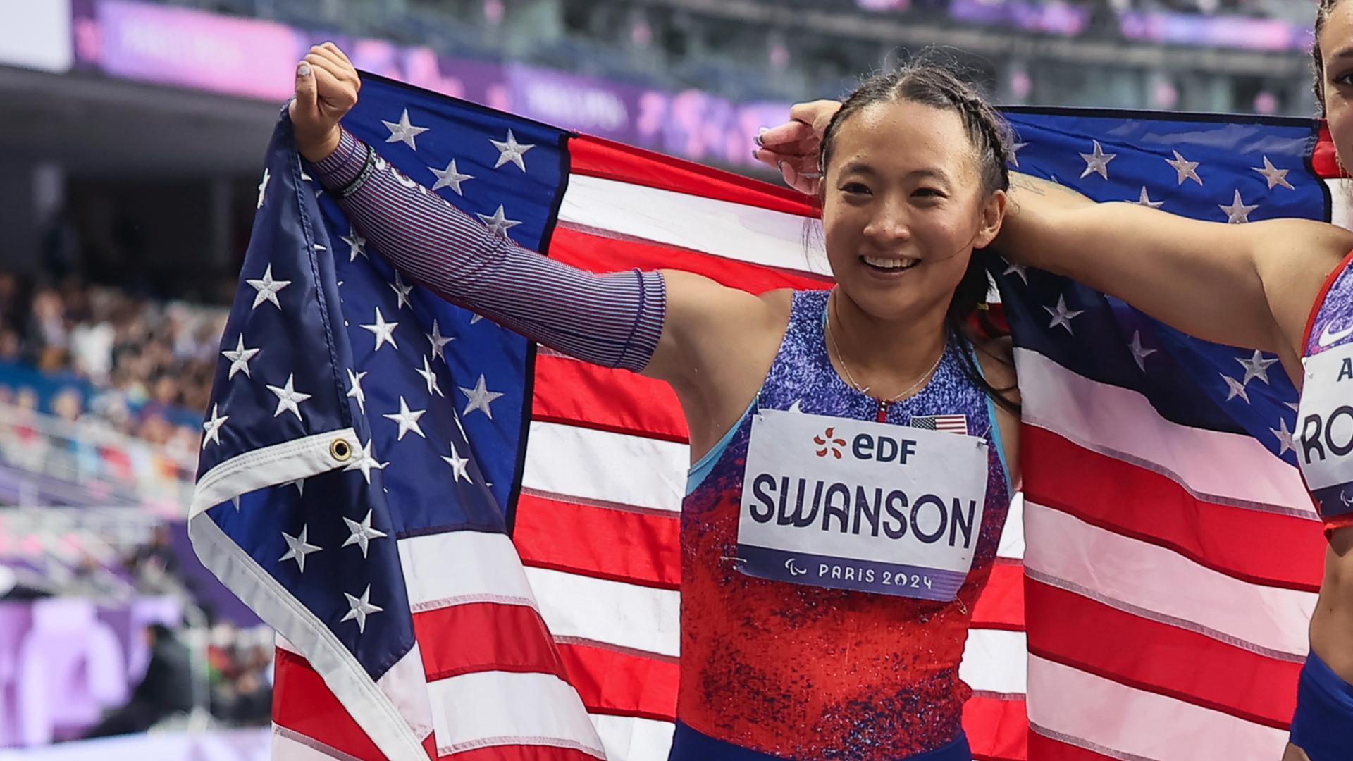 Spokane Paralympian Taylor Swanson wins bronze in 4x100m race | thv11.com