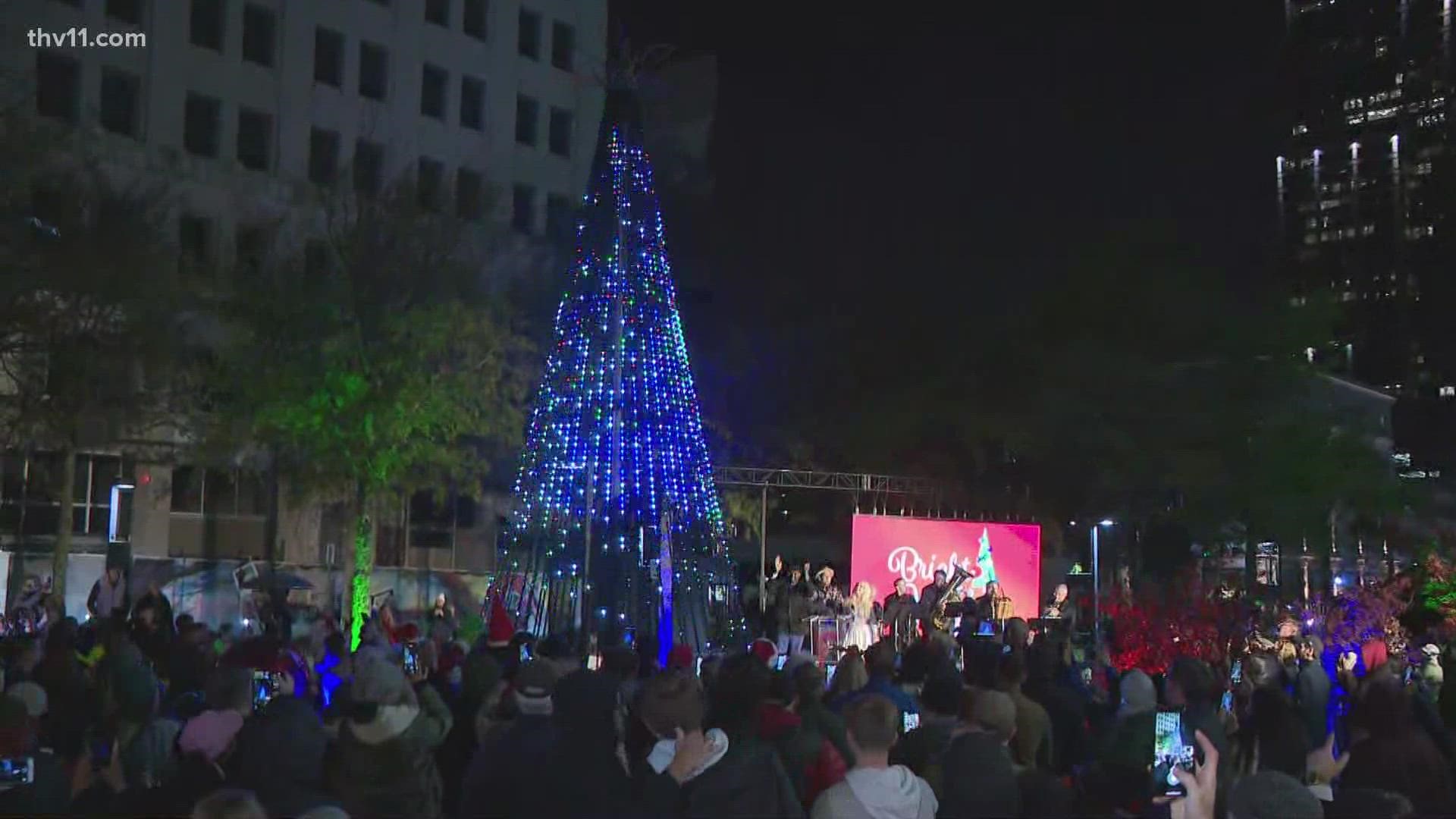 Little Rock lights downtown Christmas tree | thv11.com
