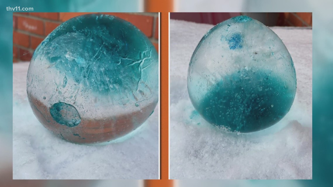 Winter fun DIY frozen water balloons