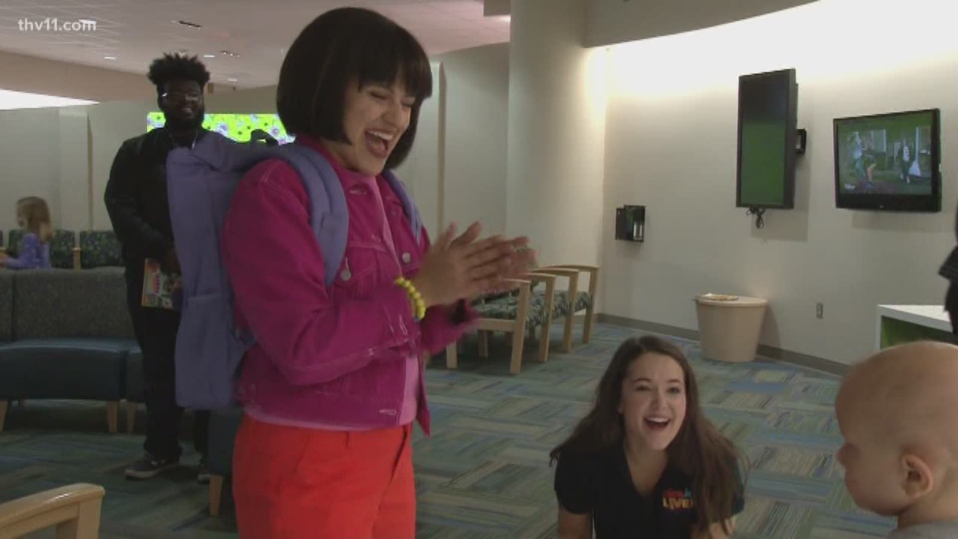 Dora the Explorer visits ACH patients | thv11.com