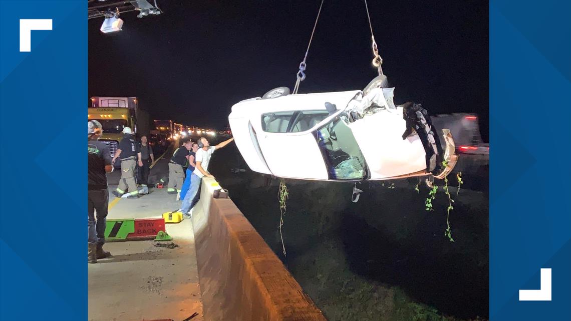 Car, driver falls 75 feet off I-30 bridge near Arkadelphia | thv11.com