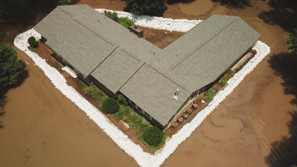 Family uses 10,000 sandbags to keep flood waters out of Conway home ...