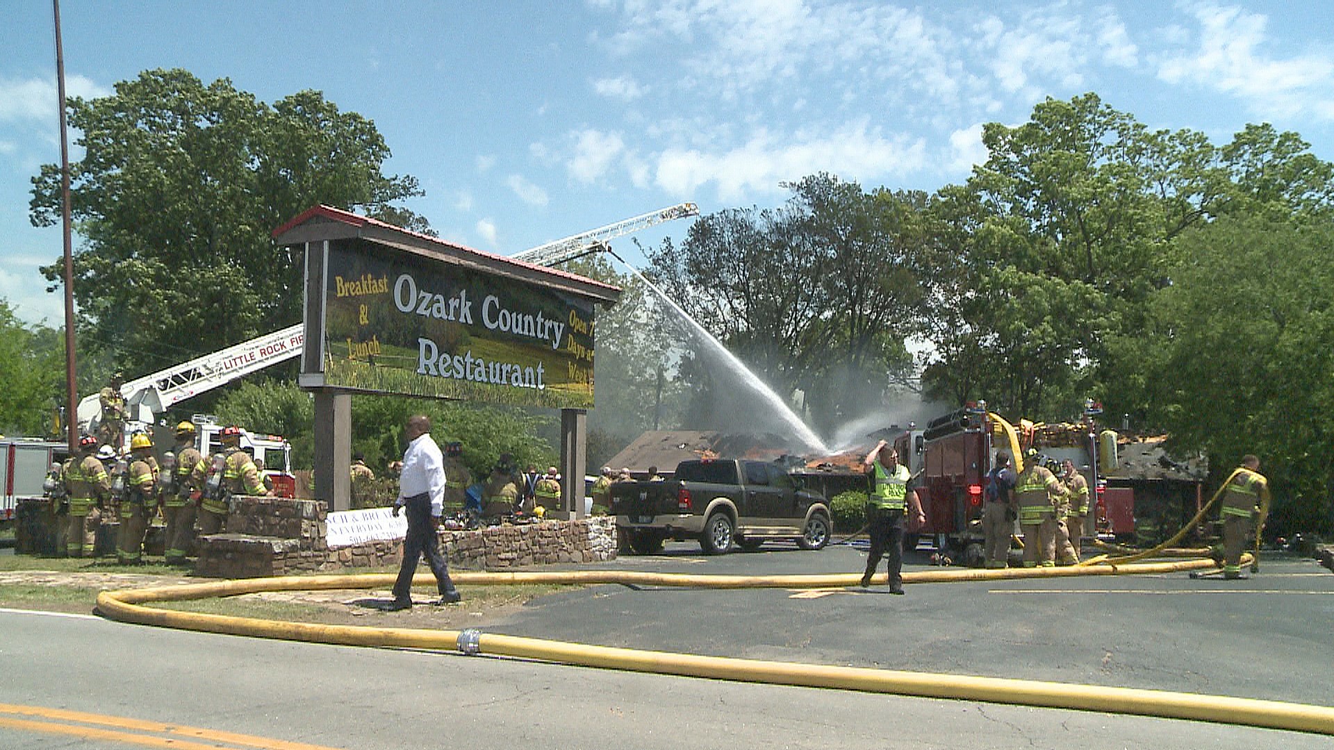 Little Rock firefighters put out massive fire at Ozark Country ...