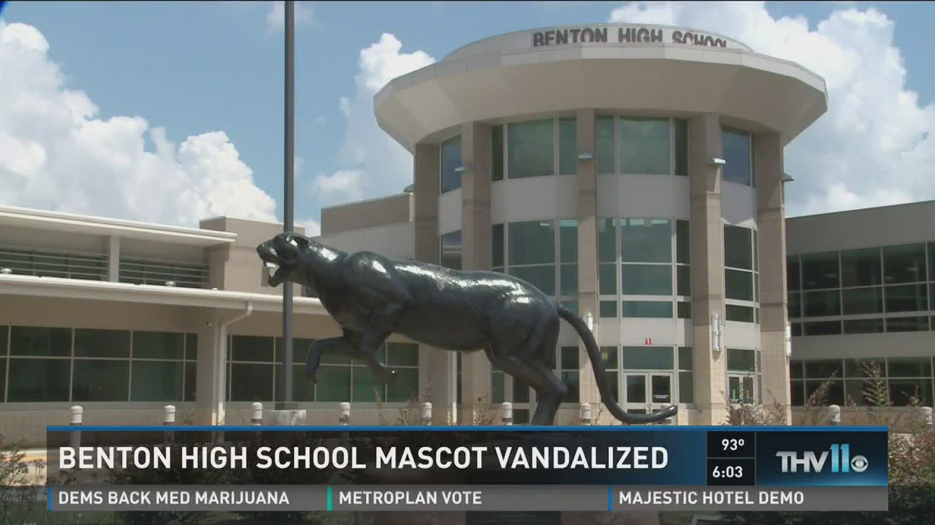 Benton high school mascot vandalized, police investigating | thv11.com