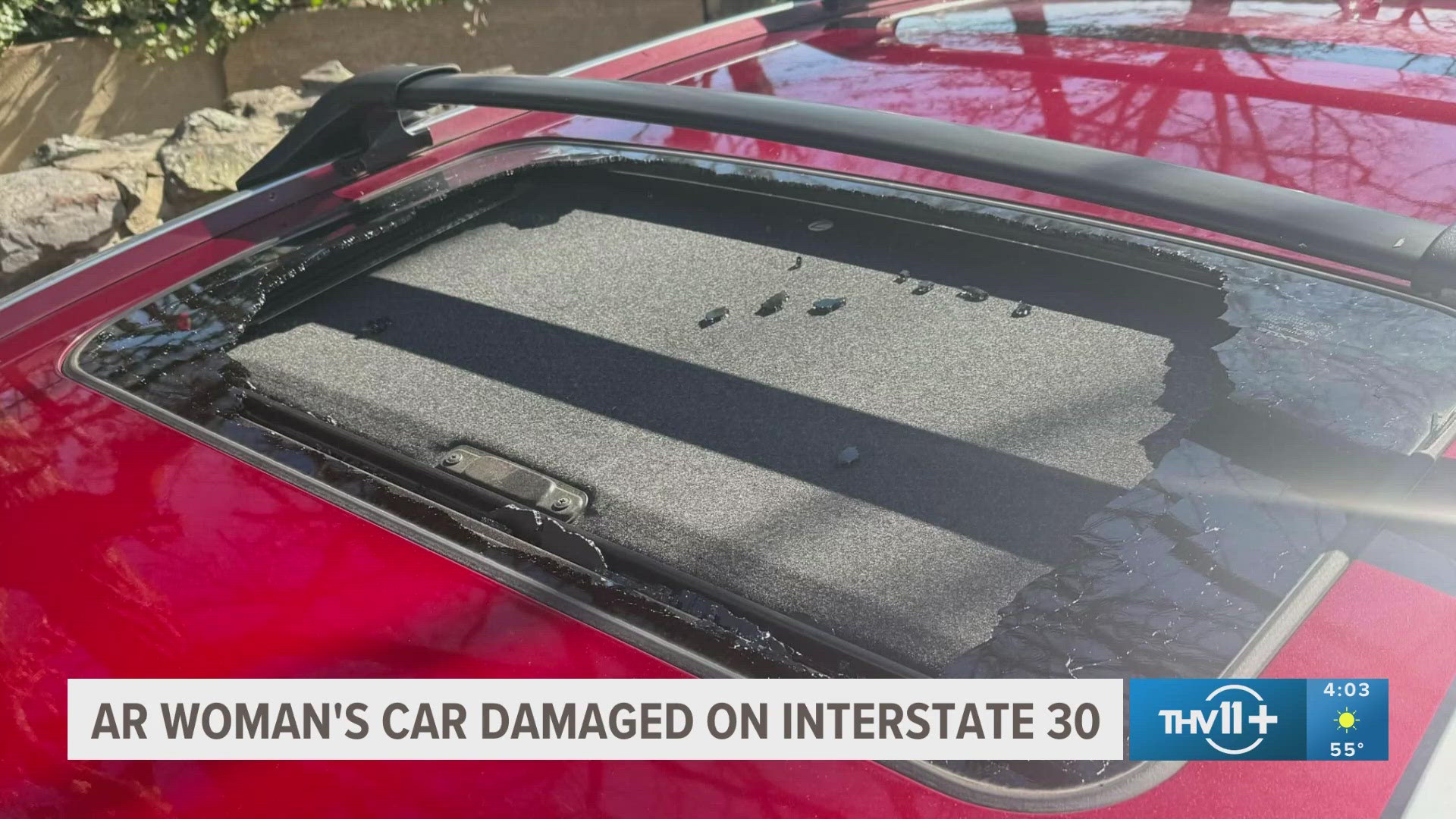 Arkansas woman shares story of rock thrown onto sunroof window while ...