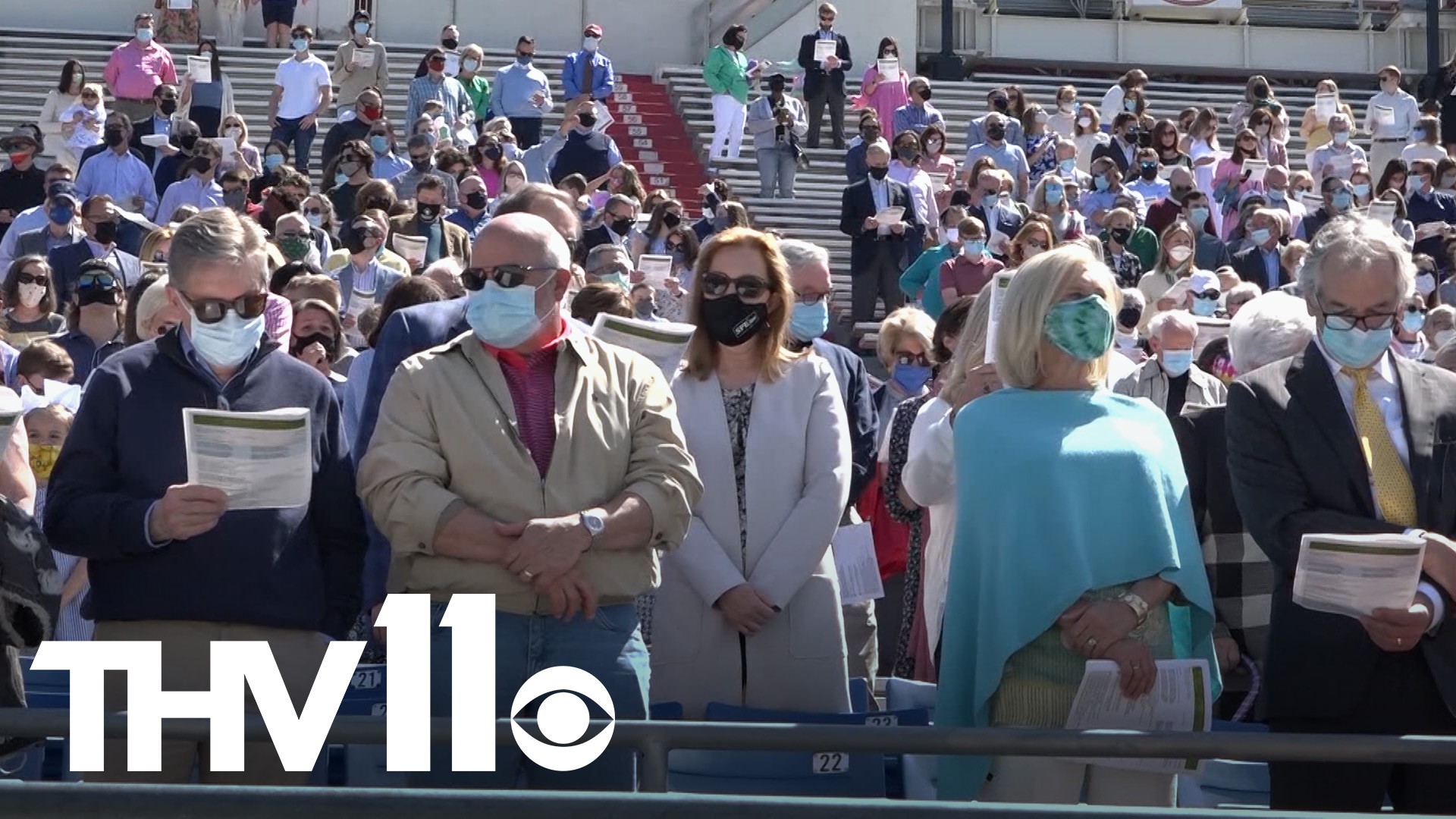 Arkansas church hosts Resurrection Sunday at War Memorial Stadium ...
