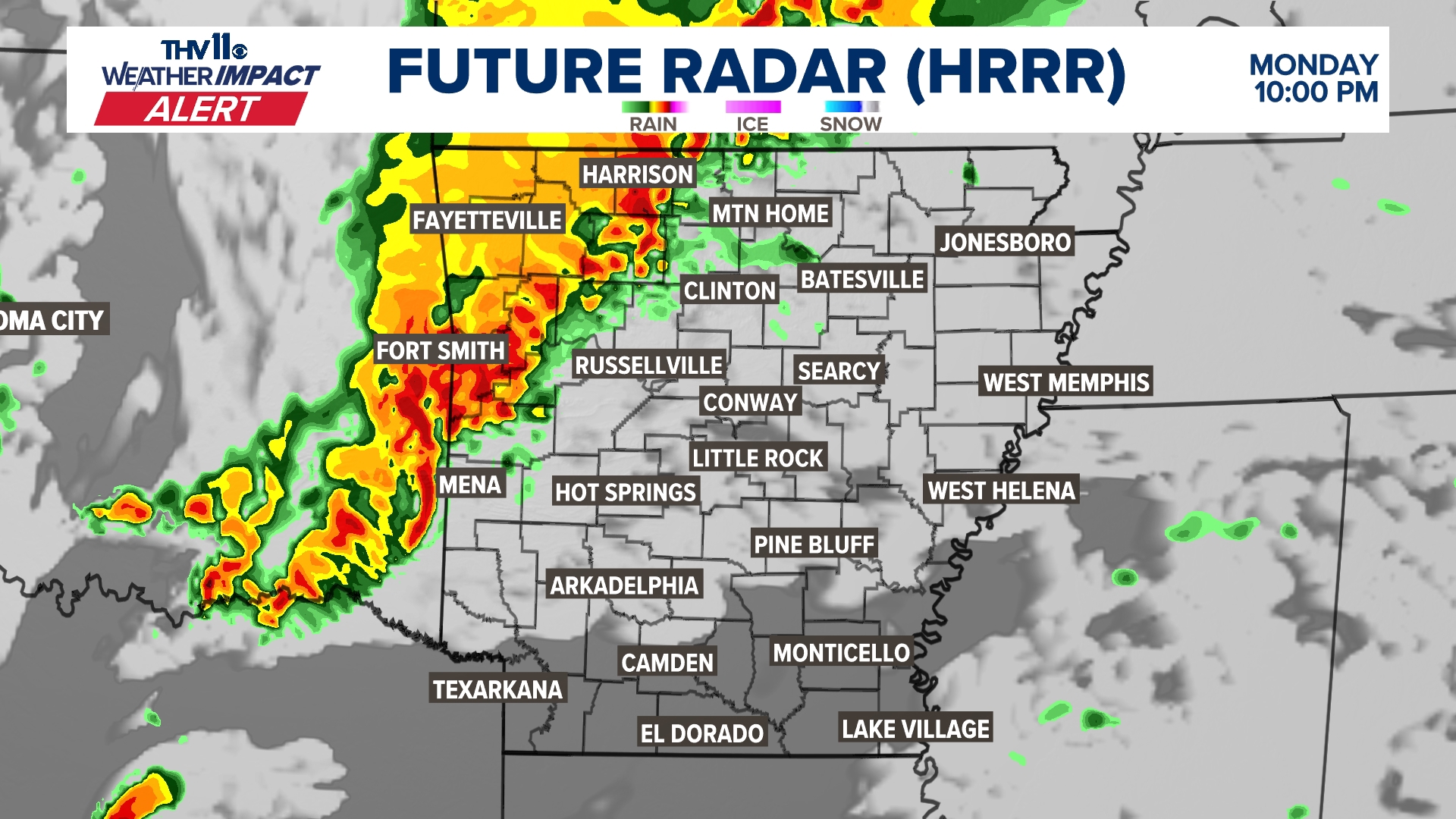 Severe weather expected in Arkansas early this week | thv11.com
