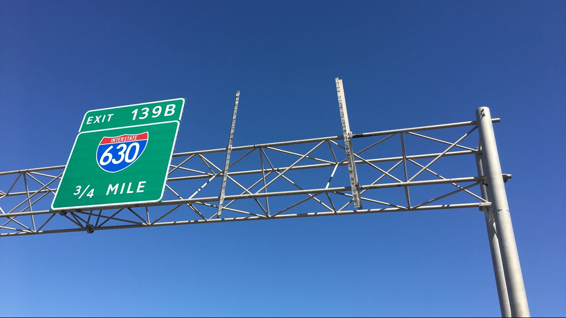 Big green sign falls onto I-440, causes freak accident, no injuries ...