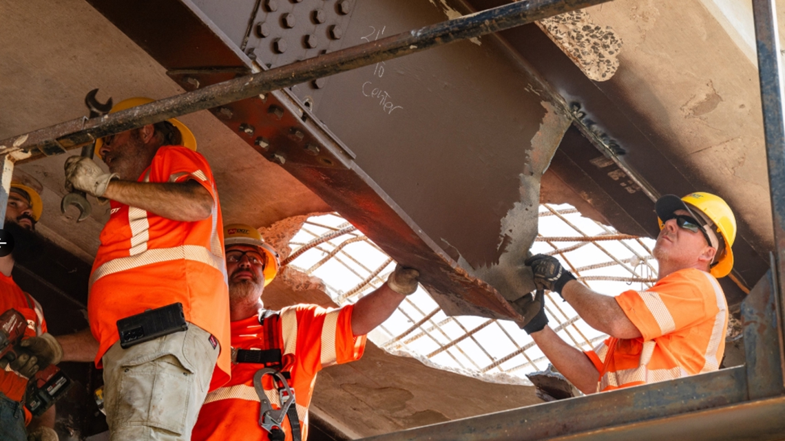 Crews working to fix pothole, beam on I-430 in Arkansas | thv11.com