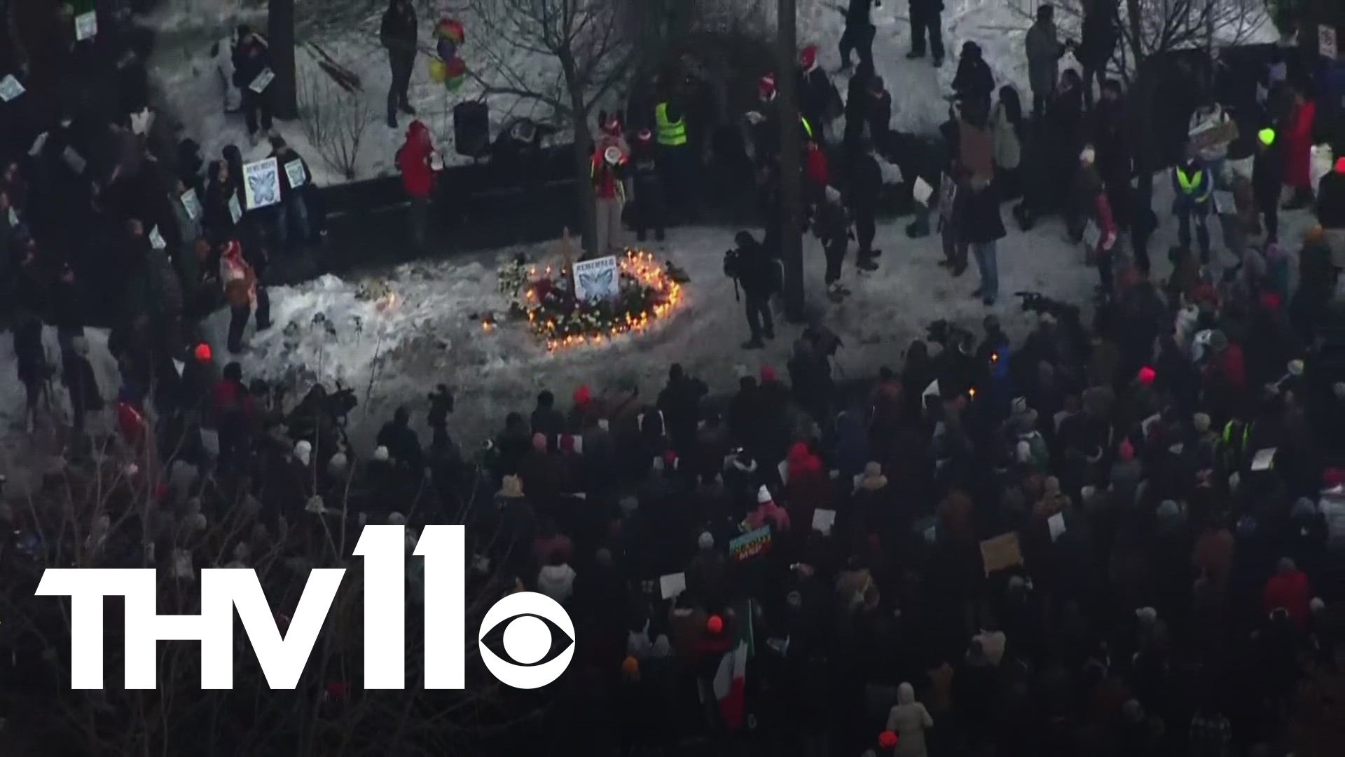 Protestors gather after woman fatally hot by ICE in Minnesota | thv11.com