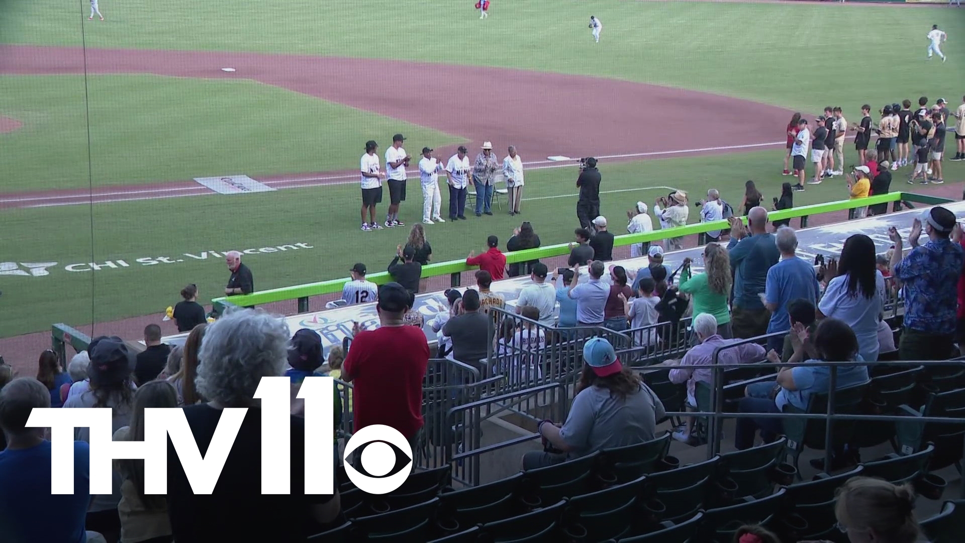 Little Rock Nine members honored before Travelers game | thv11.com