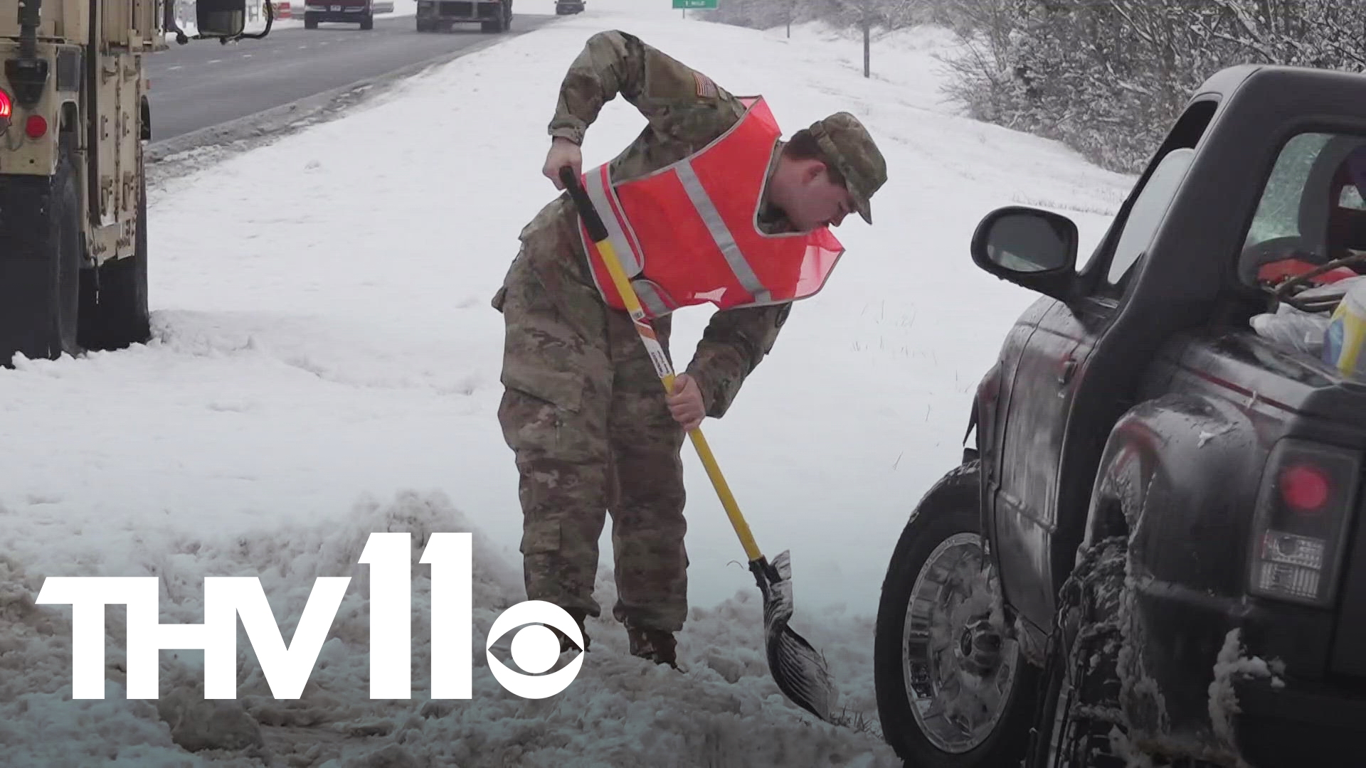 Arkansas National Guard helps stranded drivers after snowstorm | thv11.com