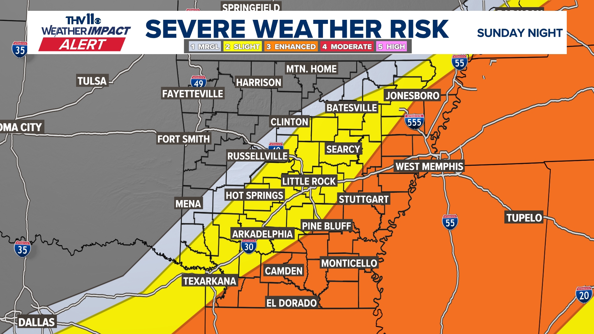 Arkansas could see severe weather this weekend | Weather Impact Alert ...
