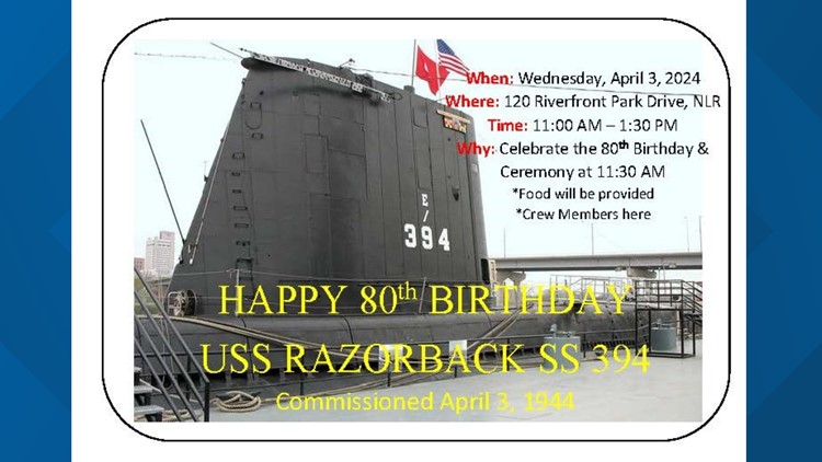 Celebrate the 80th anniversary of the USS Razorback SS394 | thv11.com
