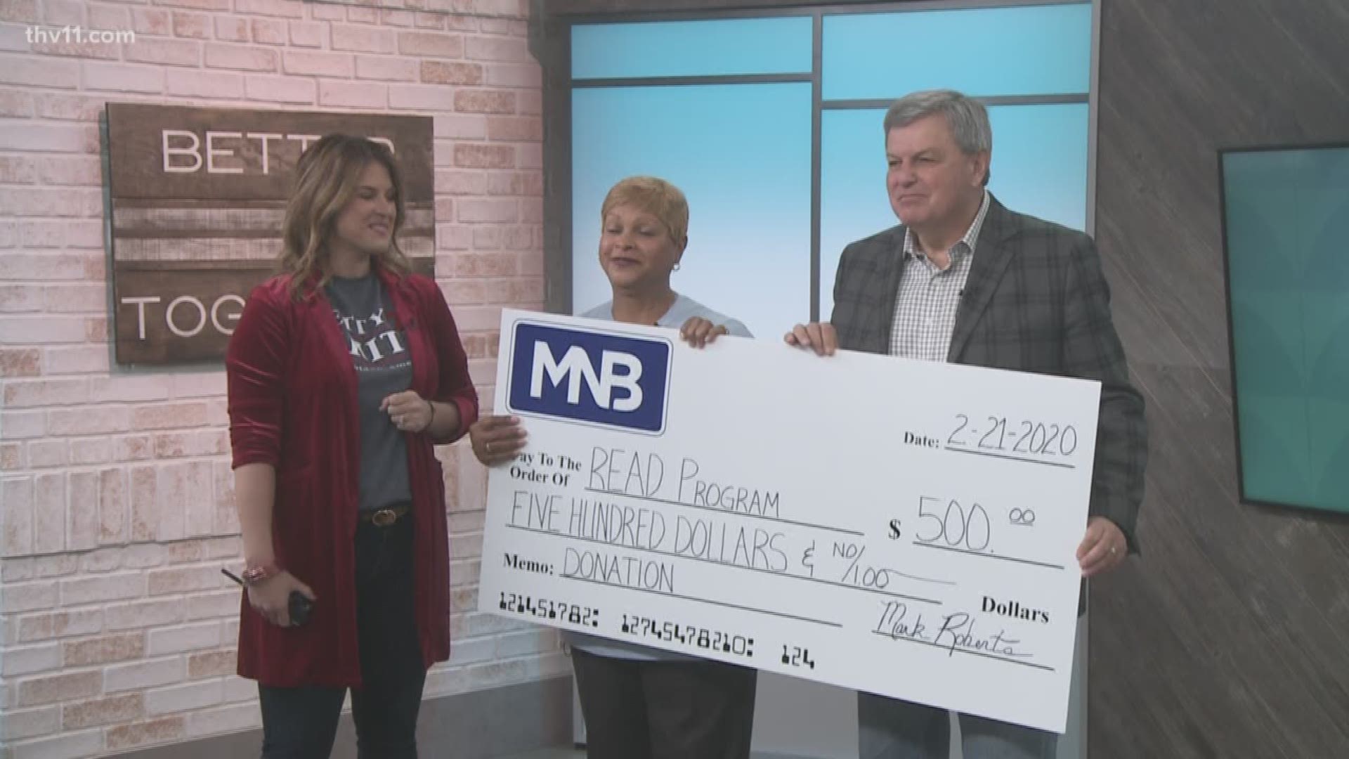 MNB Bank donates $500 to READ program | thv11.com