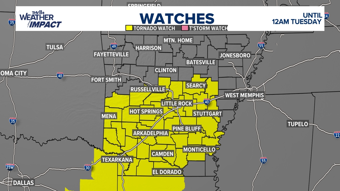 Arkansas counties faced tornado warnings as Beryl moves in | thv11.com