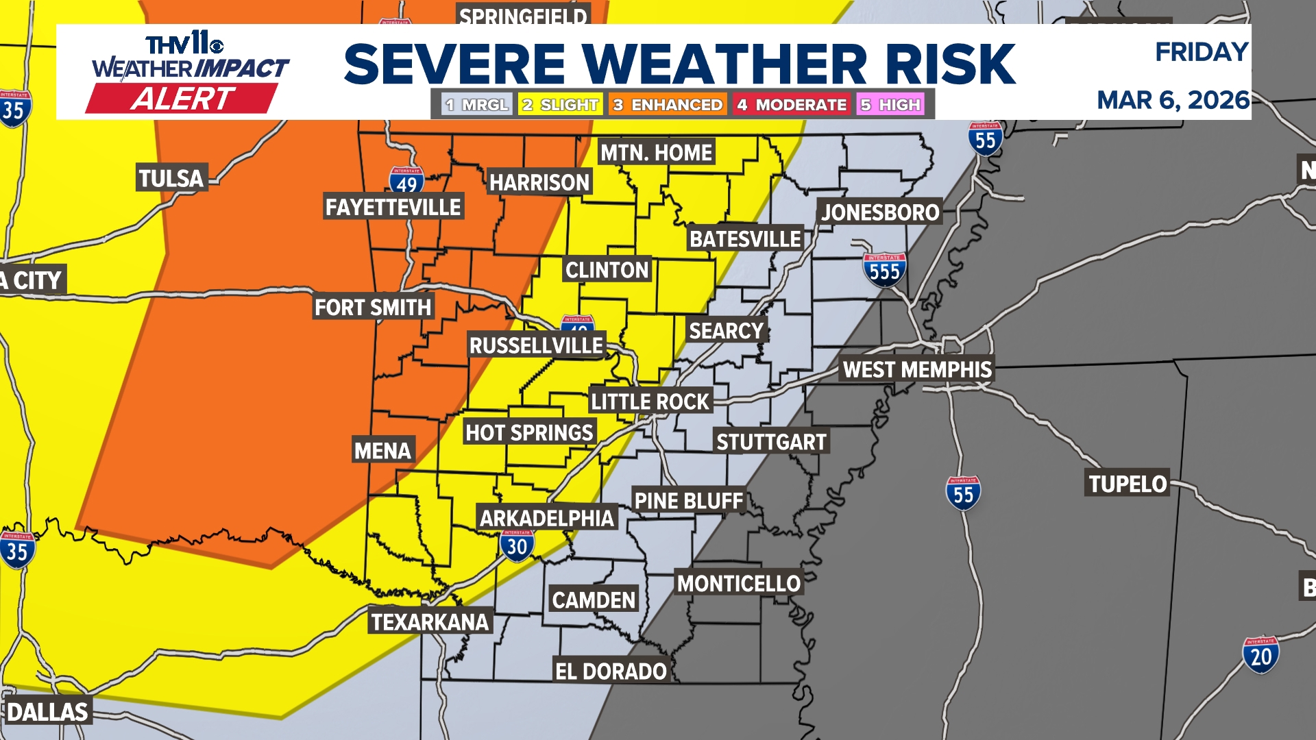Strong to severe storms in Arkansas possible | What to know | thv11.com
