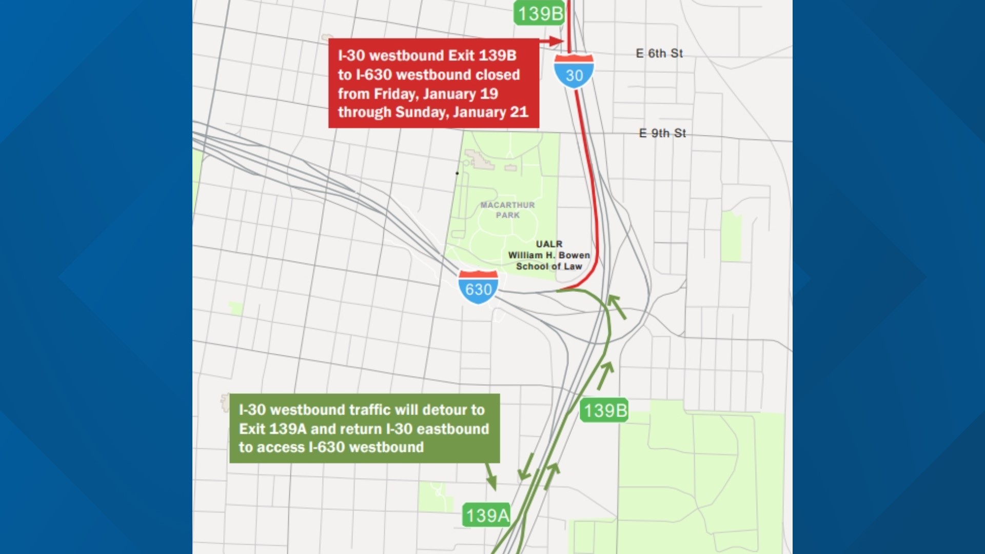 ARDOT announces full weekend closure starting Jan. 19 | thv11.com