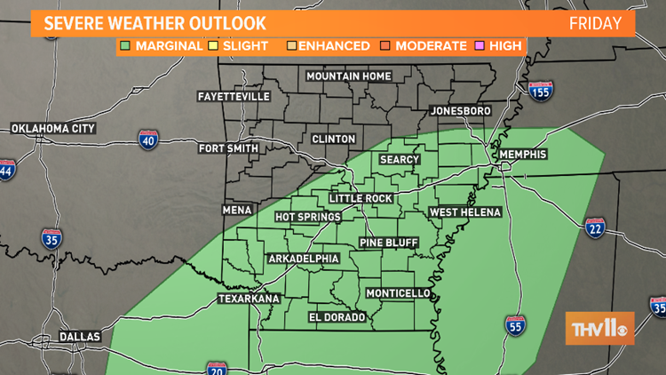 Timeline for this weekend's severe weather threat in Arkansas | thv11.com