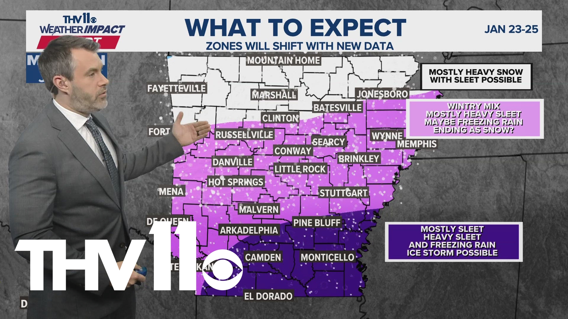 How much snow, sleet, and ice will Arkansas see this weekend? | thv11.com