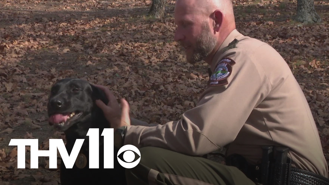 Arkansas Game and Fish K9 finds lost hunter in woods after tracking scent | thv11.com