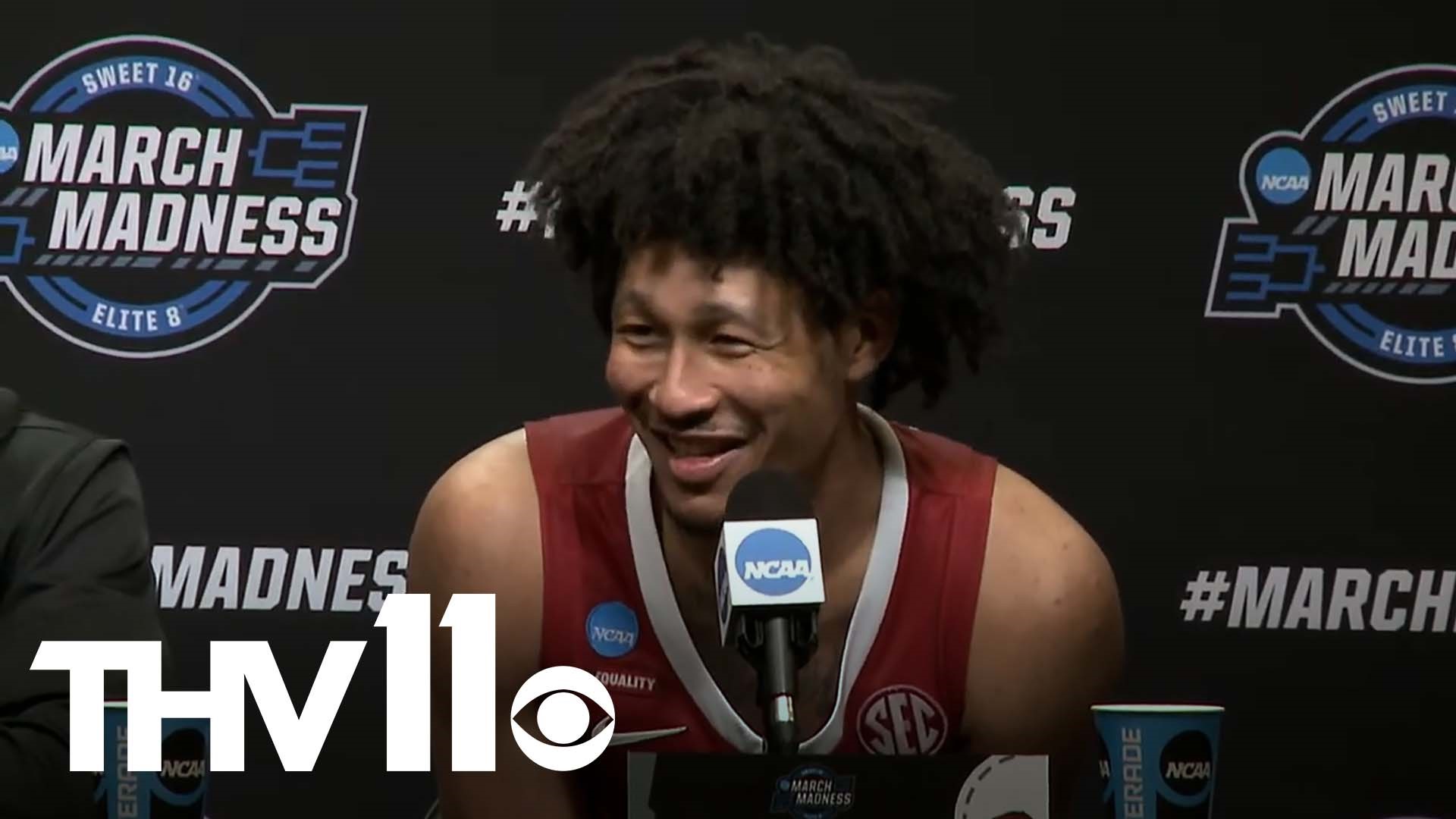 Razorback basketball team talks post-game after Gonzaga win | thv11.com