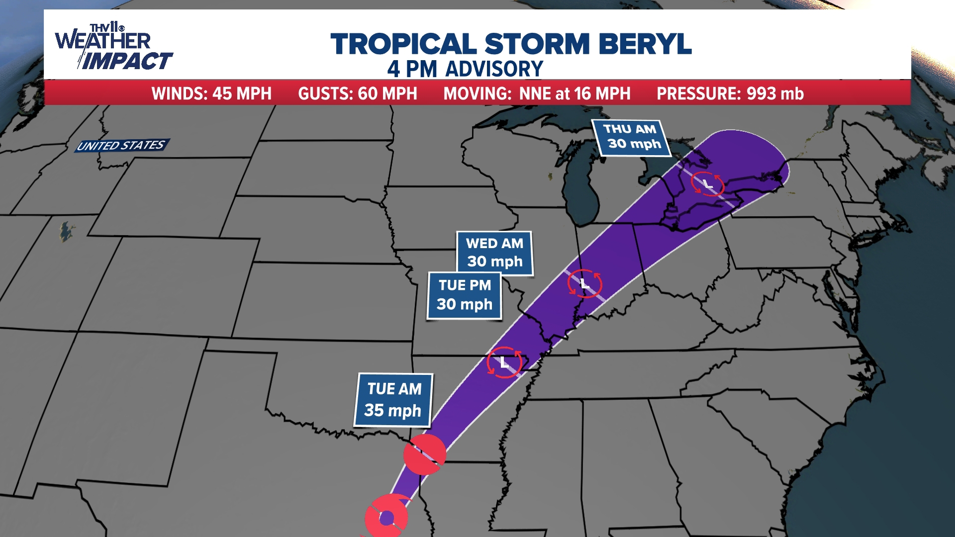 Beryl to bring tropical storm toward Arkansas | thv11.com