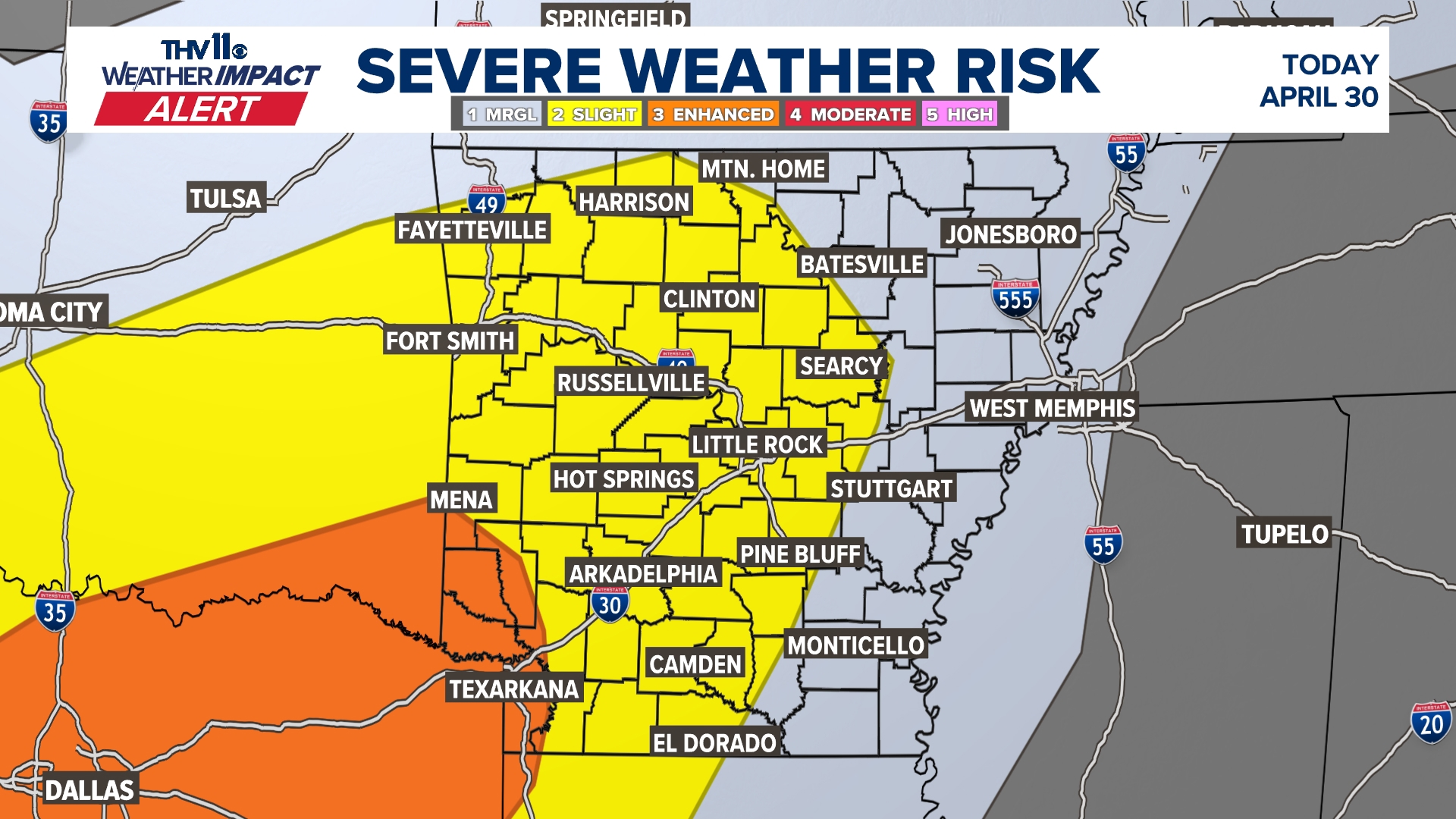 Storms expected to impact evening commute in central Arkansas | thv11.com