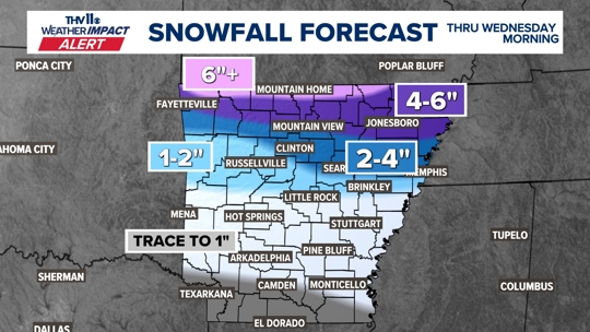 Here's how much snow Arkansas could get | thv11.com