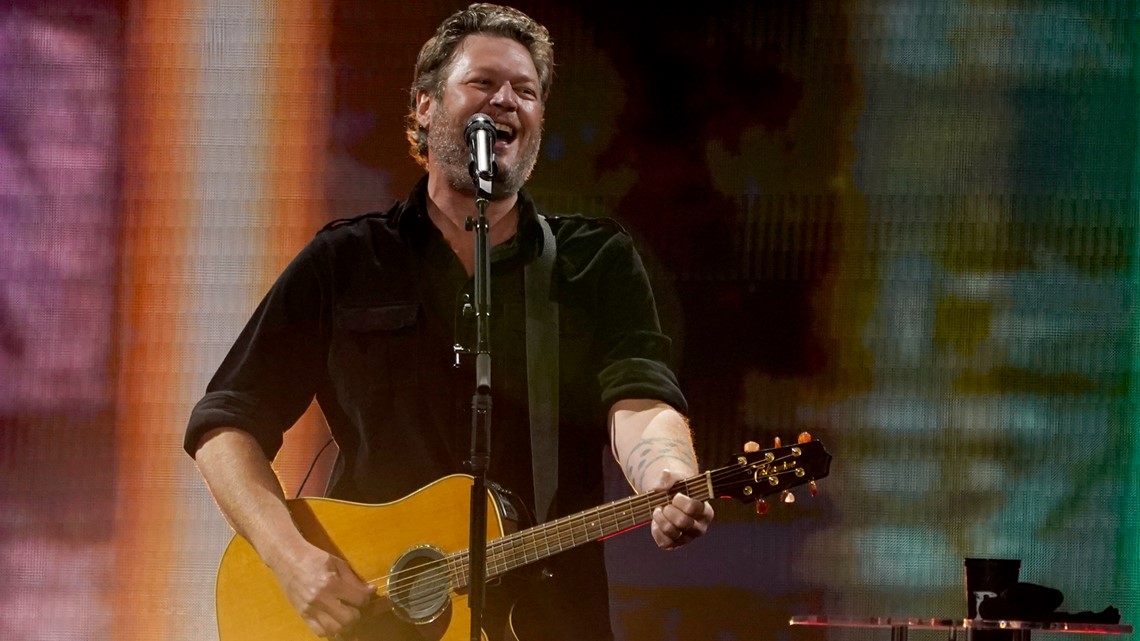 Blake Shelton playing at Simmons Bank Arena in 2023 | thv11.com