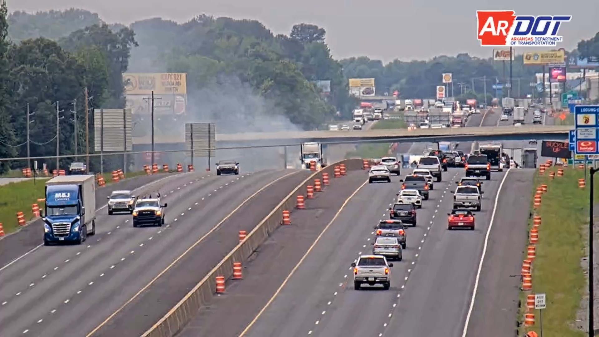 Vehicle fire causing traffic delays on I-30 | thv11.com