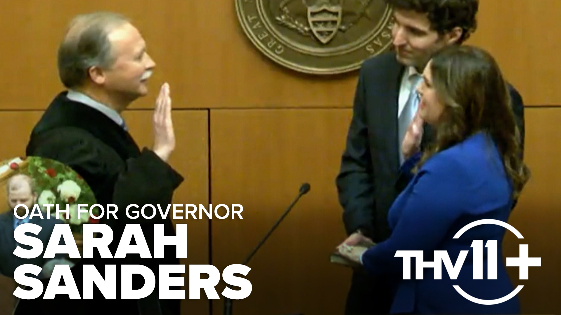 Sarah Huckabee Sanders takes oath for Arkansas governor | Full speech ...