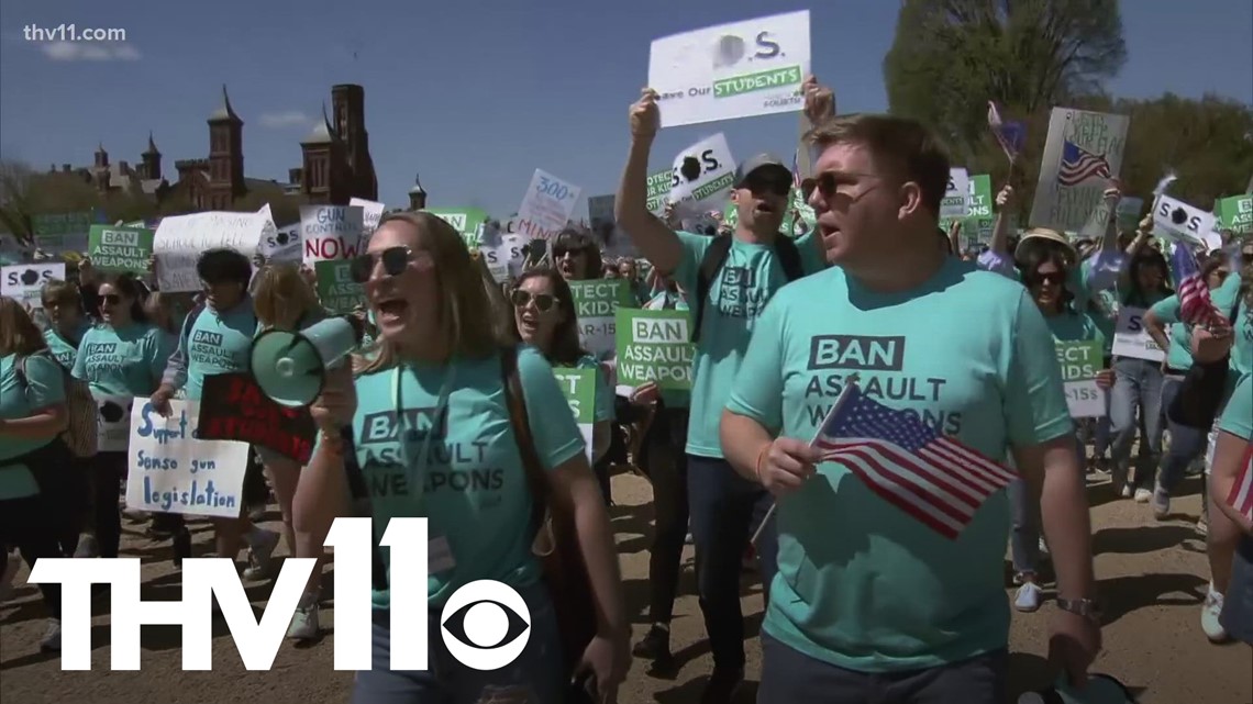 U.S. mass shootings spark gun law protests | thv11.com