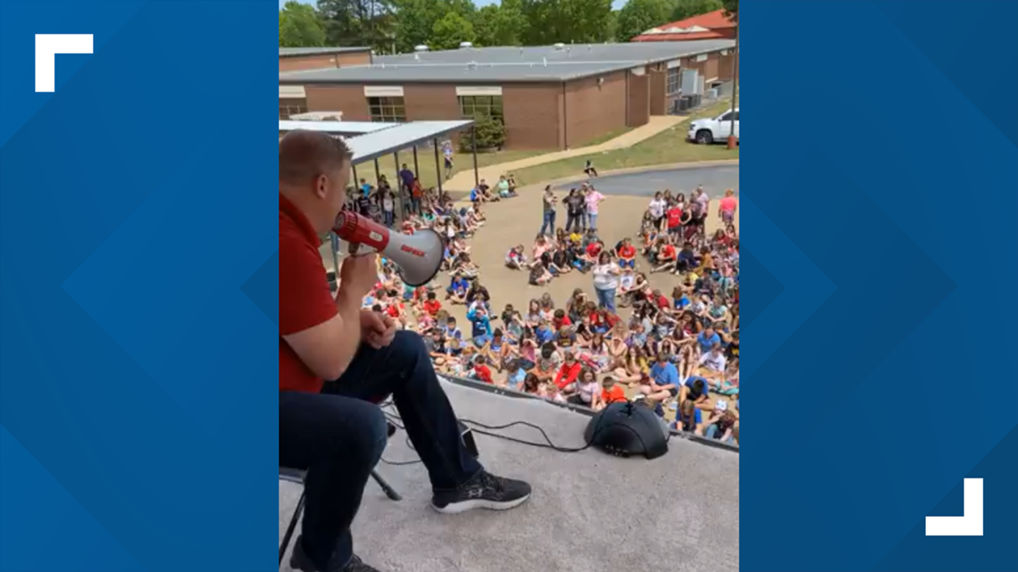 Principal camping on roof of school to celebrate students | thv11.com