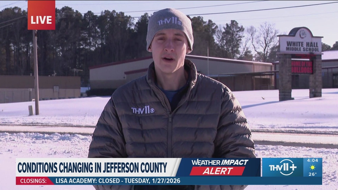 Snowy and icy conditions underway across parts of Arkansas | thv11.com