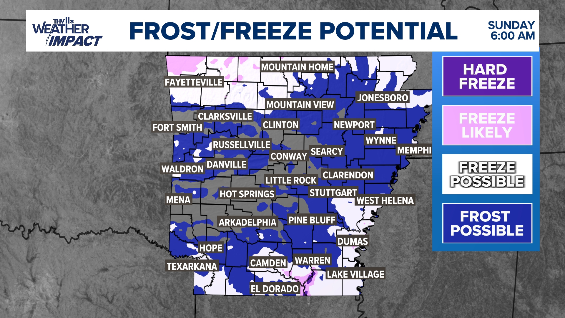 Chilly nights and mornings over several days in Arkansas | thv11.com