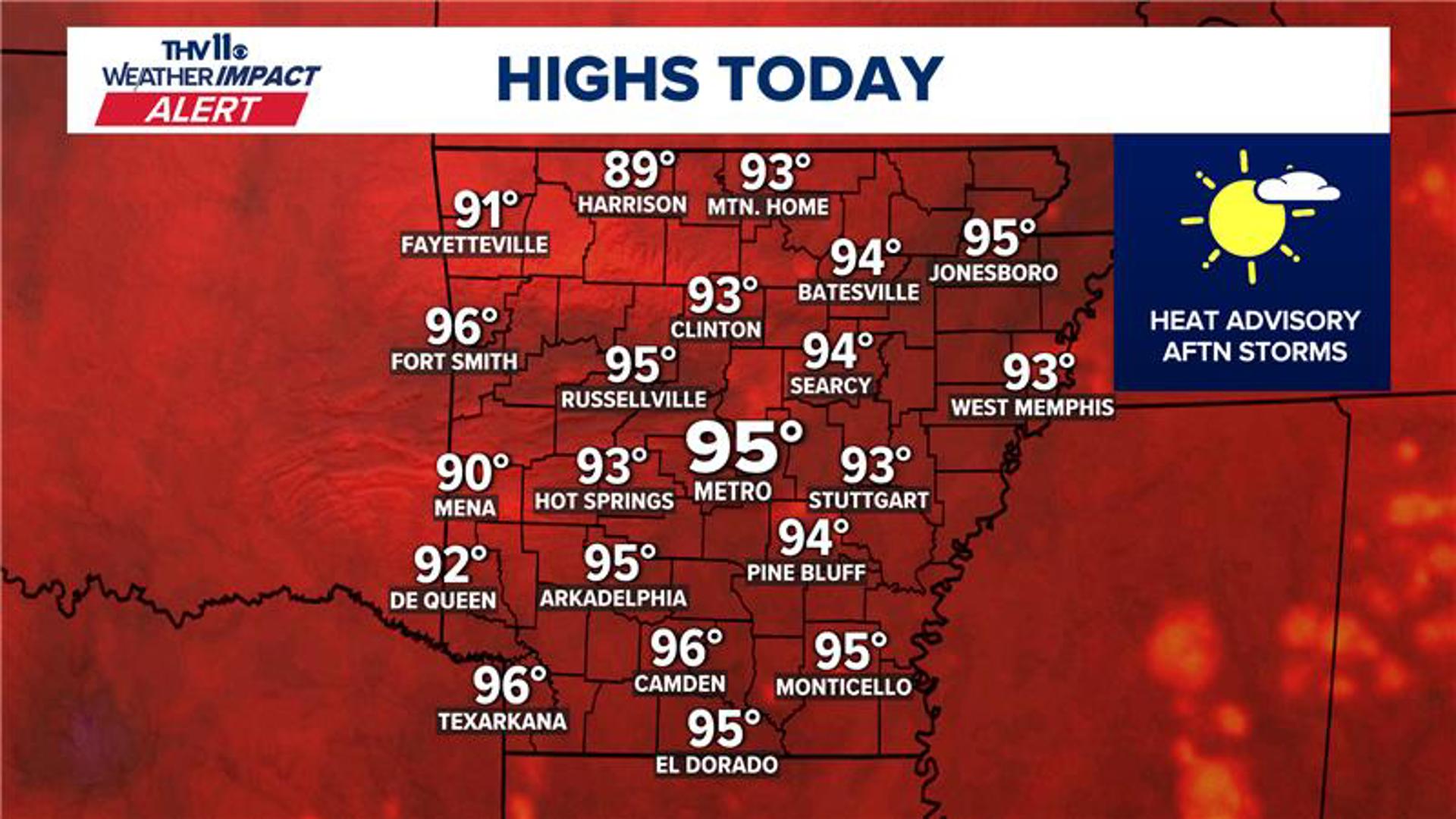 Intense heat in Arkansas continues through the new week | Weather ...