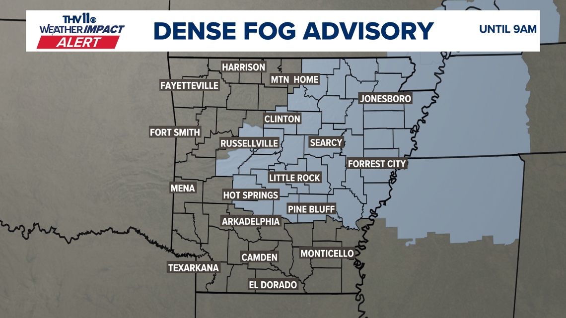 Dense fog in Central Arkansas could impact your morning commute | thv11.com
