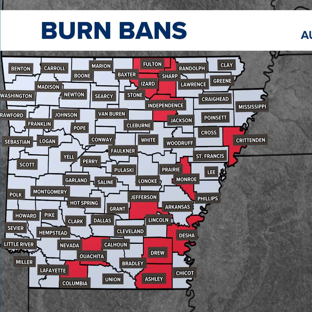 Here's which counties in Arkansas are currently under a burn ban ...