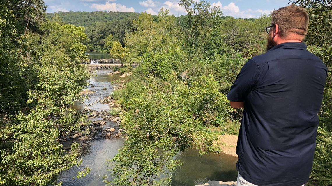 Natural Dam Falls in Arkansas is just that, a natural dam in the middle ...