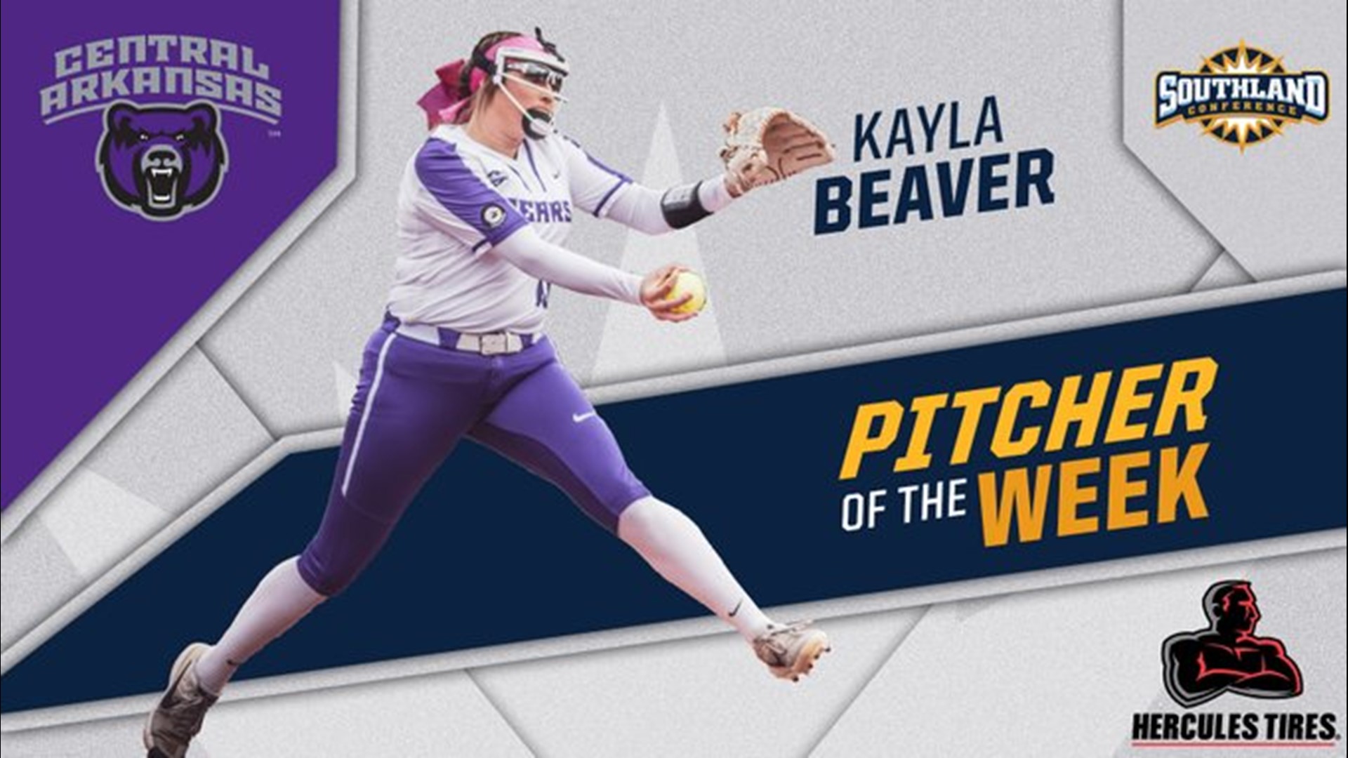 UCA's Kayla Beaver named Southland Conference Pitcher of the Week ...