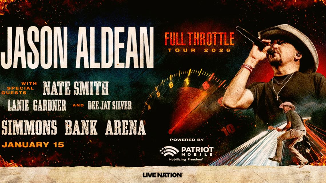 Jason Aldean brings 'Full Throttle World Tour' to Arkansas in 2026 ...