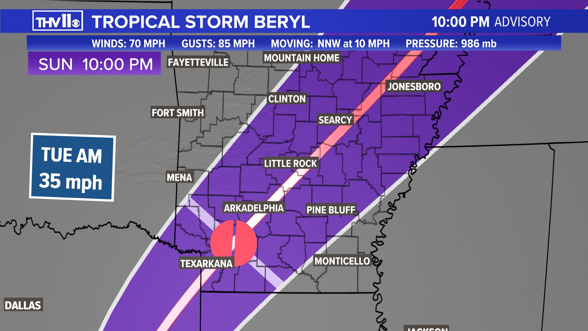 How Tropical Storm Beryl could impact Arkansas | thv11.com