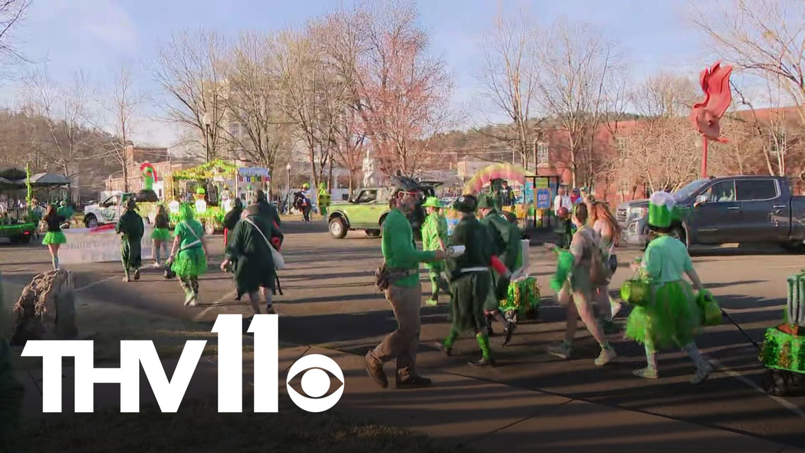 The World's Shortest St. Patrick's Day Parade held in Hot Springs ...